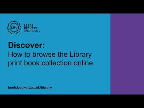How to browse the Library print book collection online