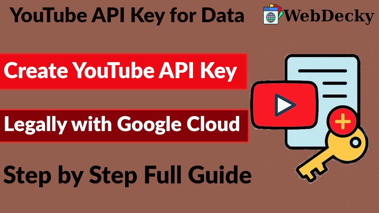 How to Get YouTube API Key Legally | Google Cloud Console (Step-by-Step)