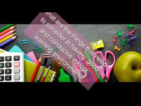 What are the things to consider in good learning environment?