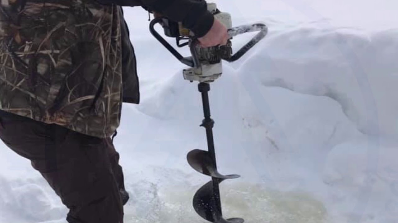 Rigging a handline for ice fishing