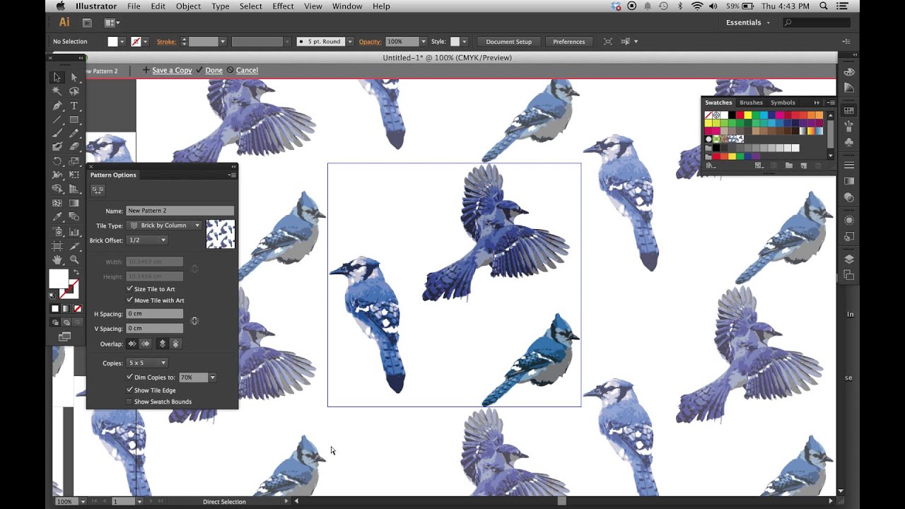 ILLUSTRATOR TUTORIAL: Repeating Patterns in Illustrator (Continued)