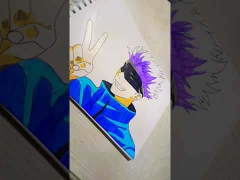 Now to draw anime # jujutsu kaisen Gojo Sataru