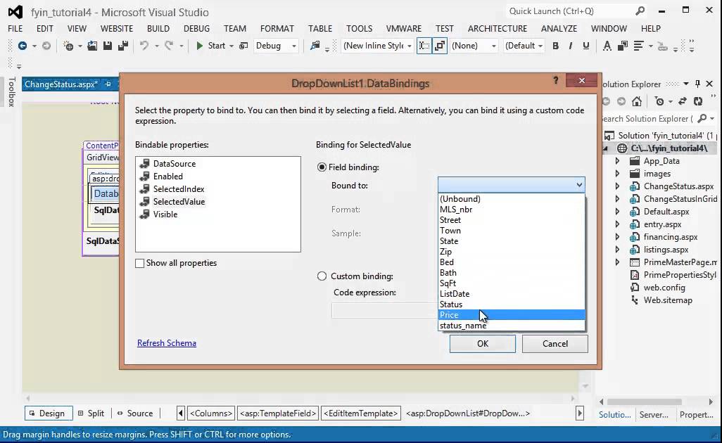 Add a DropDownList into GridView
