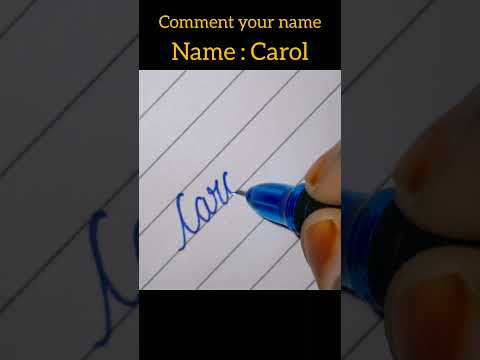 CAROL name in cursive writing #viral #ytshorts #trending #viralvideo #shortsvideo #fyp #comedy