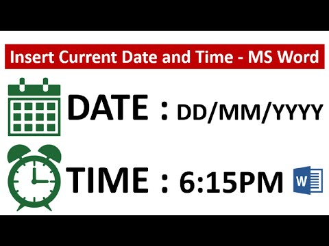 ADD Today's Date and Time to Your Word Document AUTOMATICALLY!