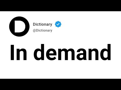 In demand Meaning In English