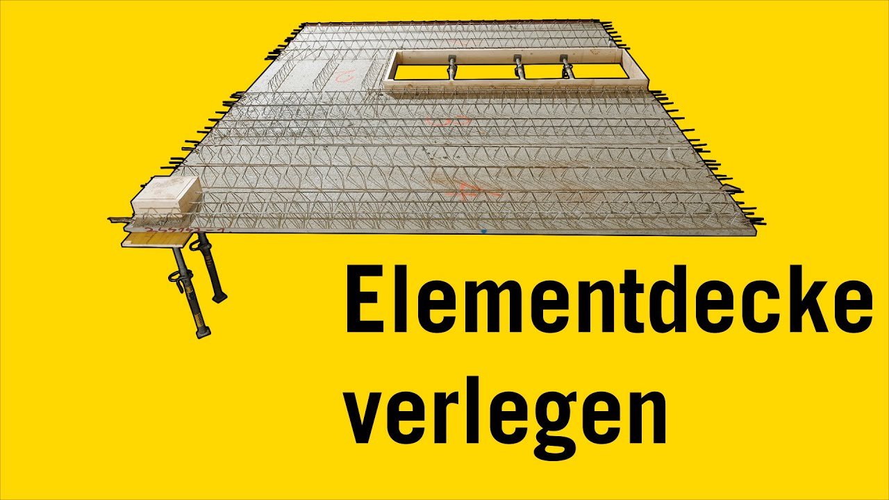 Elementdecke - Die Deckenelemente verlegen.