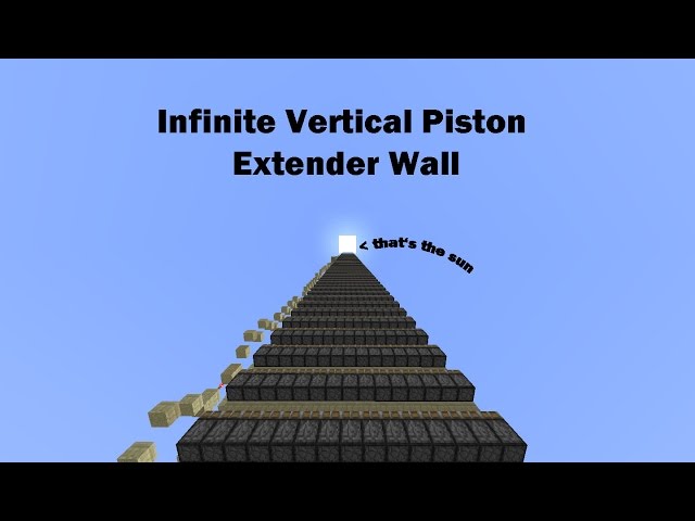 Minecraft - Infinite Vertical Piston Extender Wall Minecraft Map
