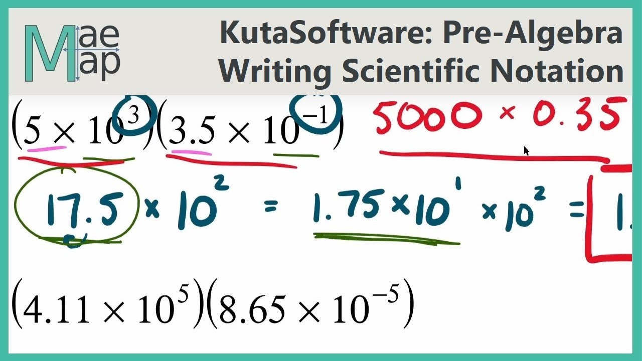 KutaSoftware: PreAlgebra- Writing Scientific Notation