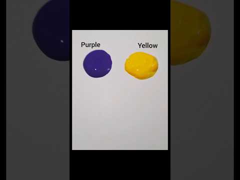 What color does mixing yellow and purple make?#Shorts#color#paint#purple#youtubeshorts#yellow#brown