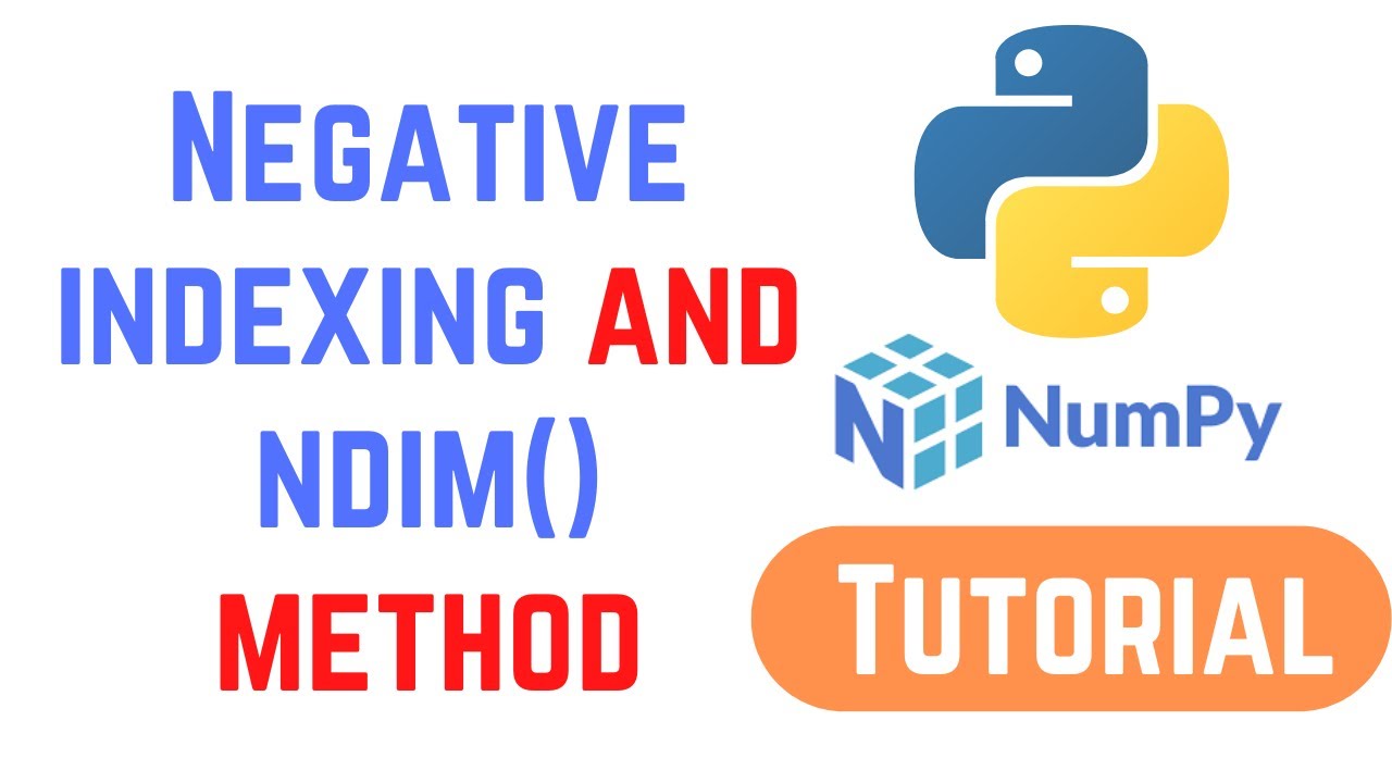 Python Numpy Tutorial For Beginners - Negative indexing and ndim() method