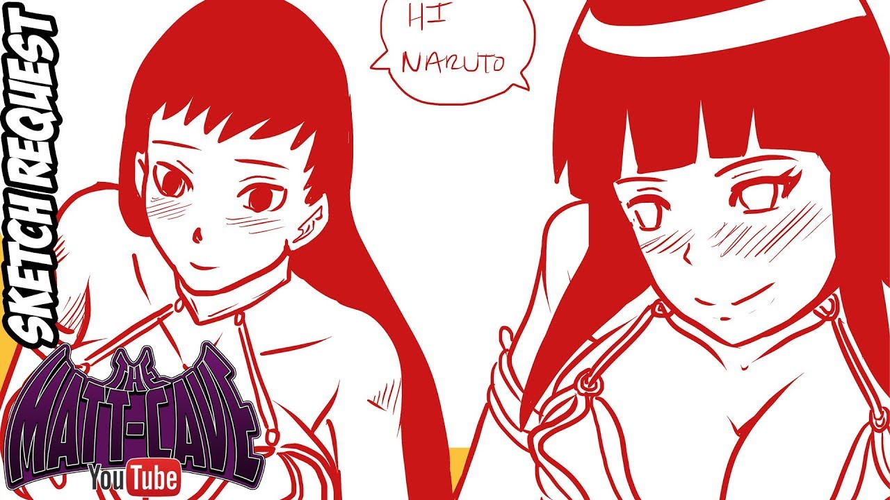 Sketch Request - Hinata and Miya Slave girl outfits for naruto