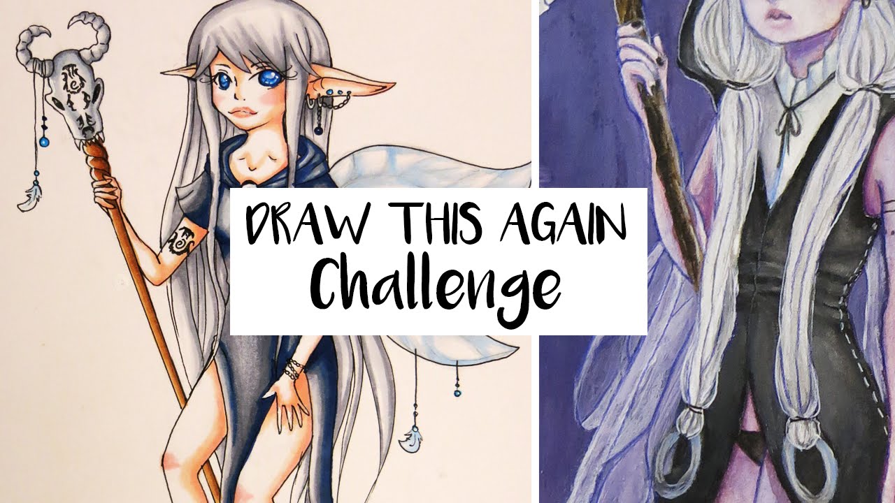 DRAW THIS AGAIN Challenge | Gouache Speedpaint