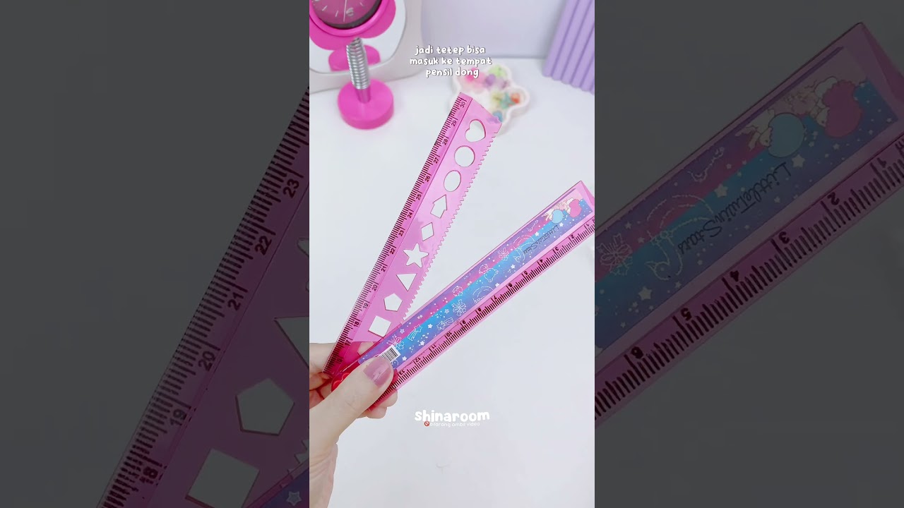 Penggaris Lipat 30cm jadi 15cm Lucu Harga Murah Seribuan #shopeefinds #alattulislucu #alattulismurah