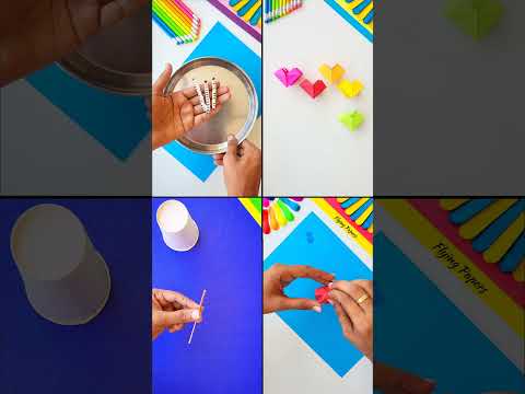4 super Easy paper craft to do at free time , how to make endless paper flower , diy paper worms