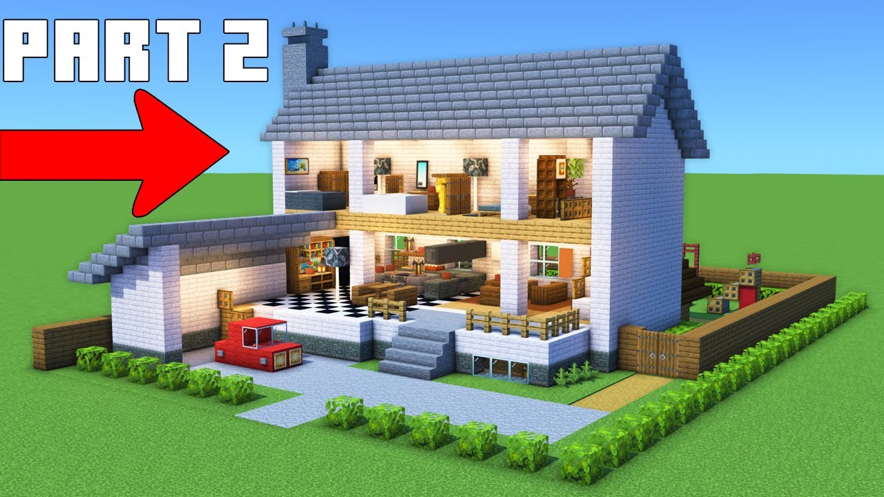 How To Build a Suburban House In Minecraft #5 | Part 2 - Minecraft Builders