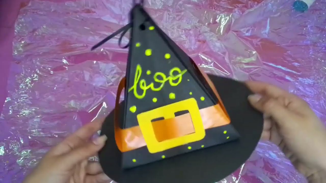 🧡How to make a WITCH HAT-shaped BOX 🧙 - Hello Paola