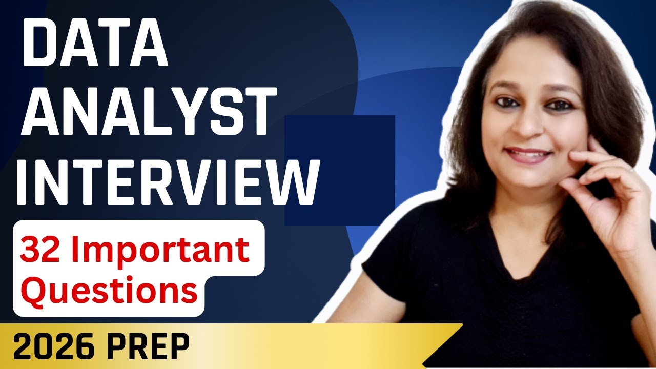 32 Basic Data Analyst Interview Questions | Conceptual, General and Situational Questions & Answers✅