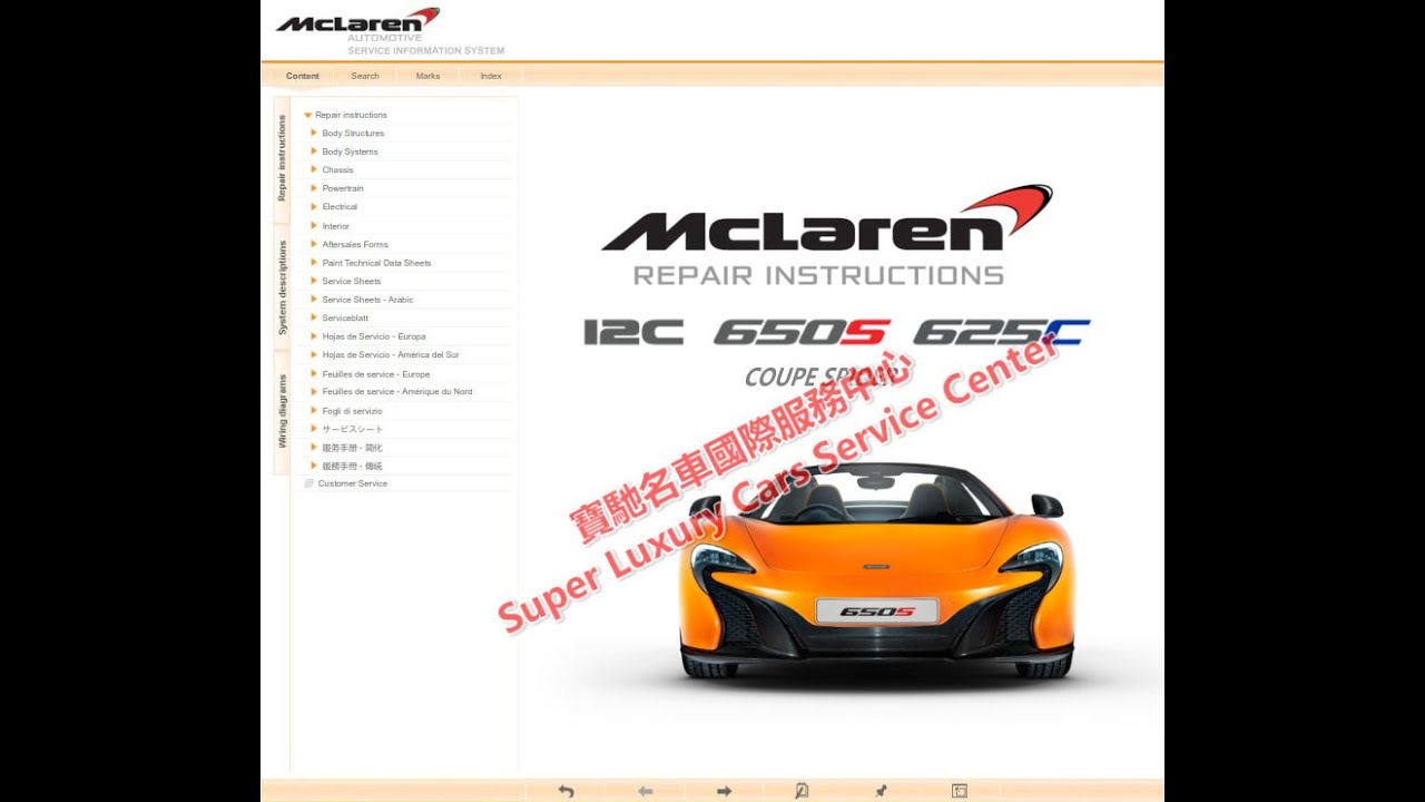 McLaren MP4-12C Workshop Manual