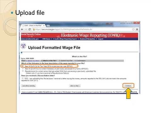 How to eFile W2 W3 Forms to SSA