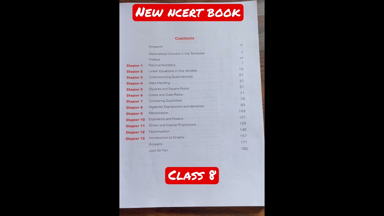 New Ncert book class 8 #math #cbse #cbsesyllabus #class8 #formula #mathsclass8