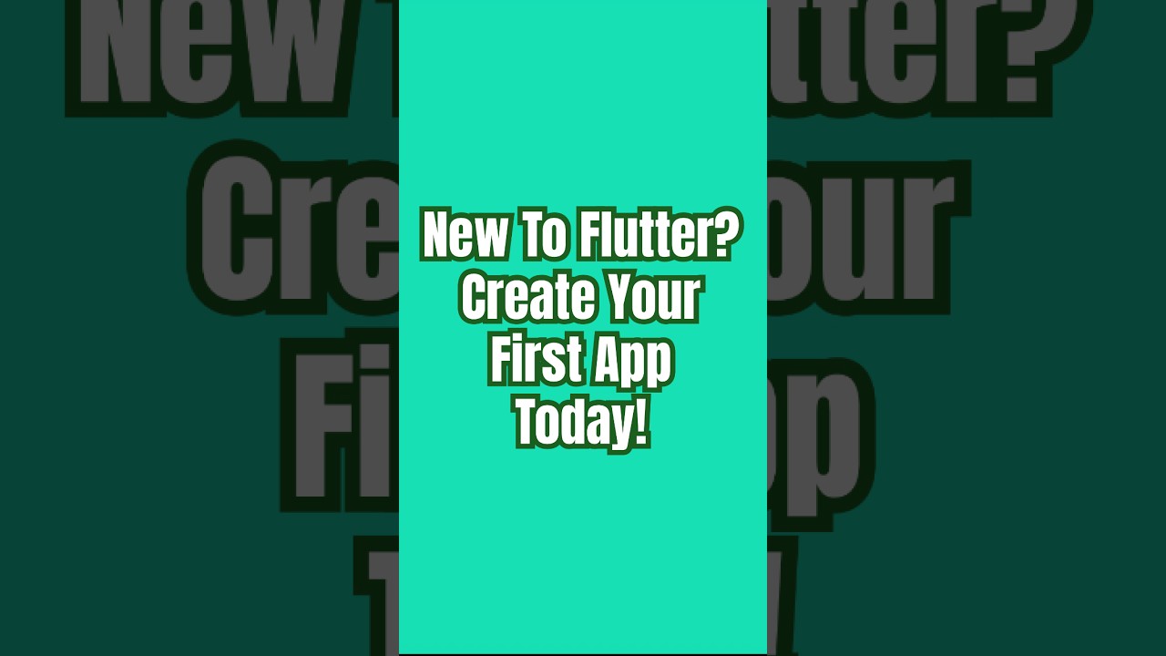 Create Your FIRST Flutter Project in 2025!
