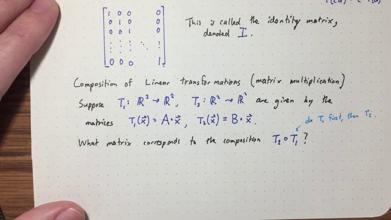 Lecture 11 - Matrix Algebra