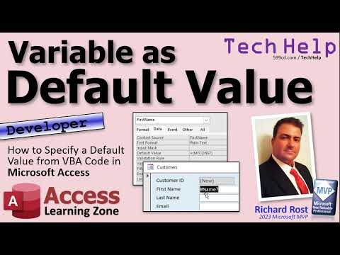 How to Specify a Form Field's Default Value from VBA Code in Microsoft Access