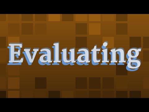 EVALUATING pronunciation • How to pronounce EVALUATING