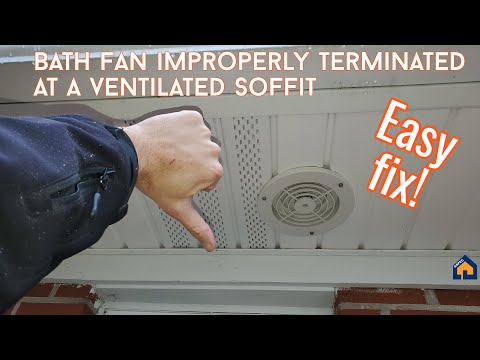 Way(s) to fix bath fan at ventilated soffits