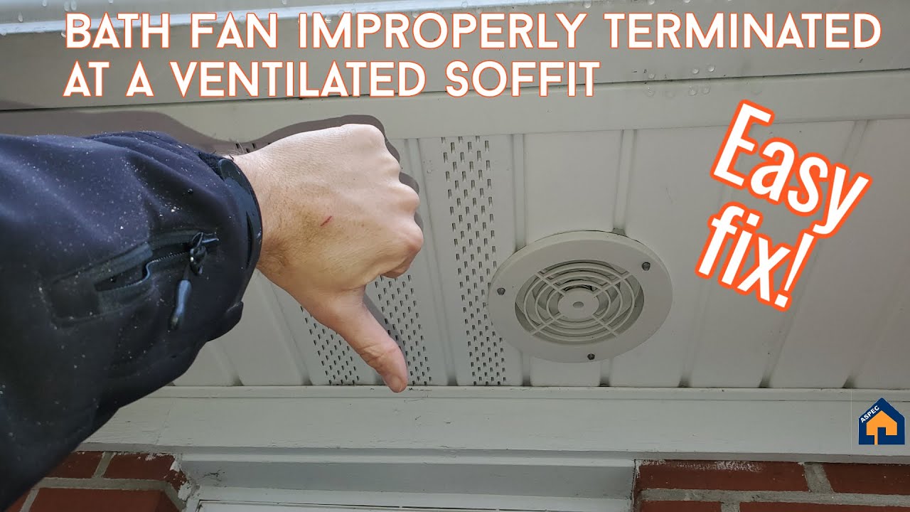 Way(s) to fix bath fan at ventilated soffits