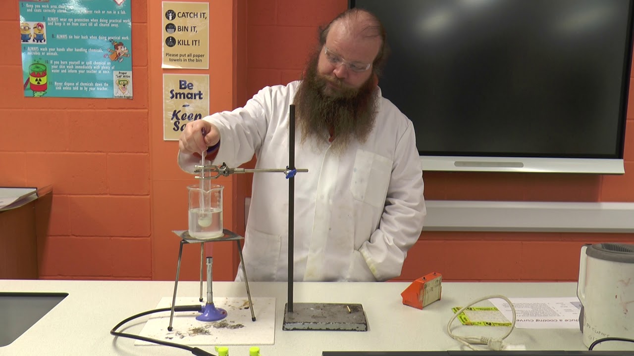 BTEC Unit 2 Learning Aim B cooling curve - steric acid
