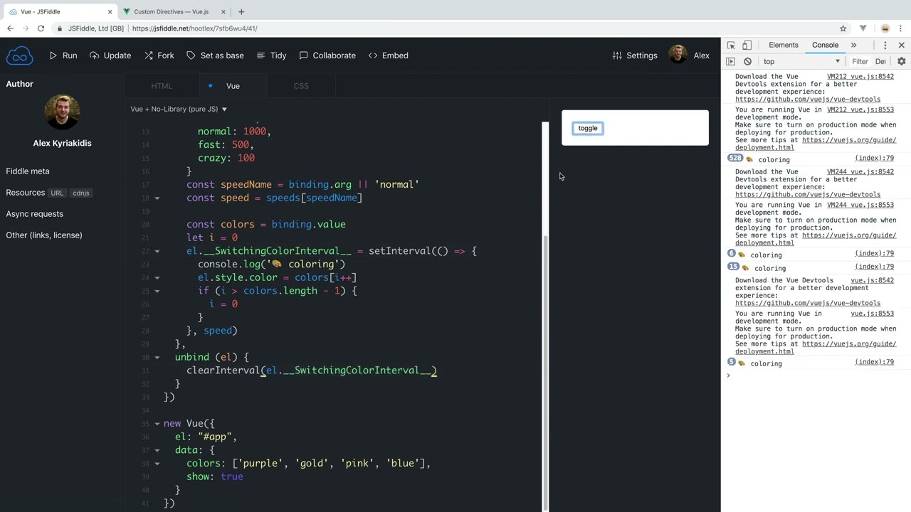 Vue School   Custom Vue Directives   8 The Unbind Hook
