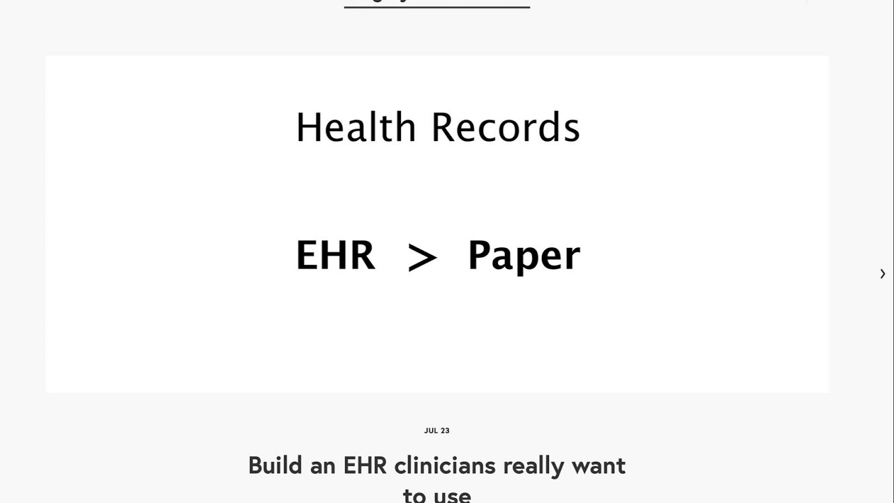 Build an EHR clinicians want to use