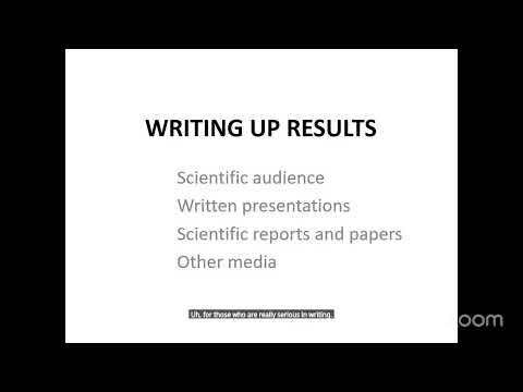 Day 2 Scientific Writing Training