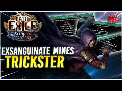 Path of Exile Exsanguinate Mines Trickster Build Guide 3.26