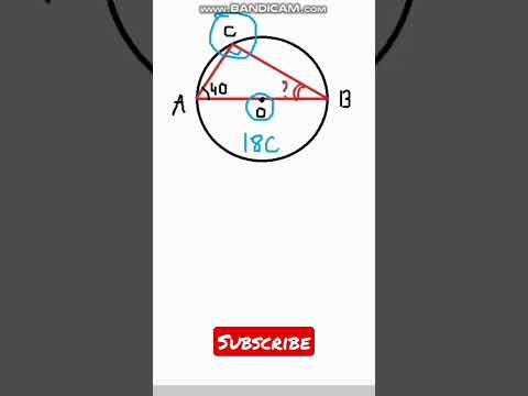Triangle inscribed in circle
