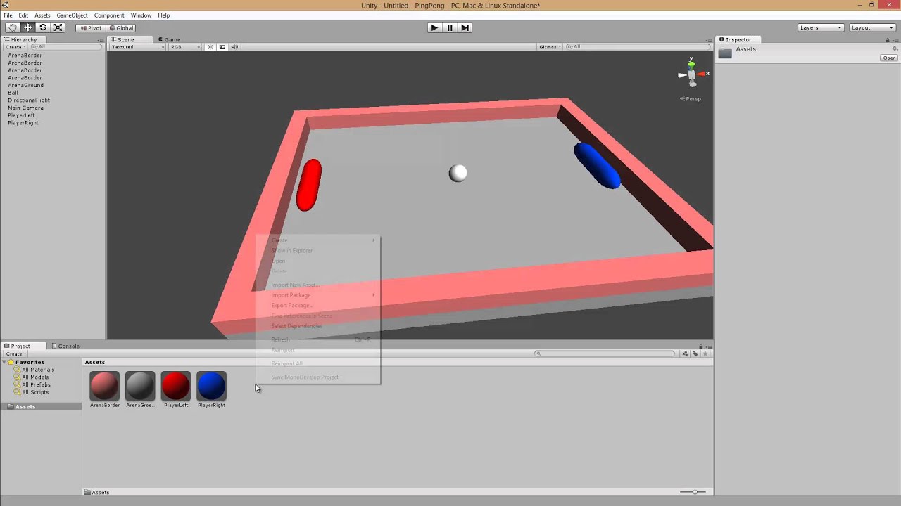 Unity3D Introduction - 3D Ping Pong