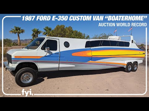 AUCTION WORLD RECORD - 1987 Ford E-350 Boaterhome - BARRETT-JACKSON 2022 LAS VEGAS