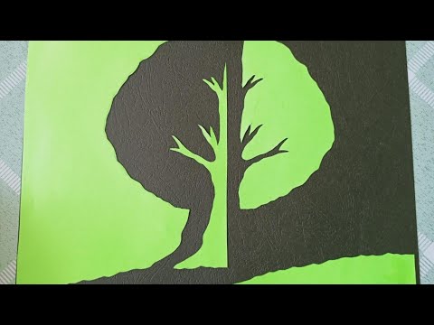 creating a tree from negative and positive space art