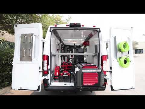 Inside the all in one Mobile Tire Van
