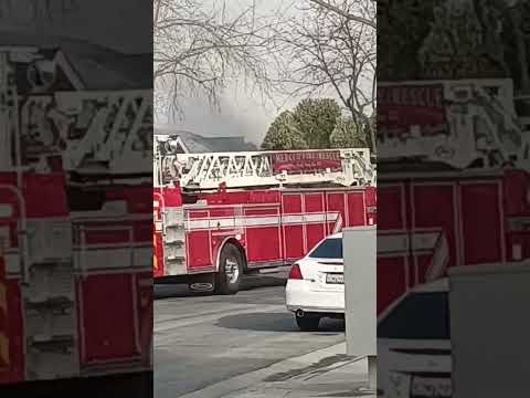House on fire in Merced California