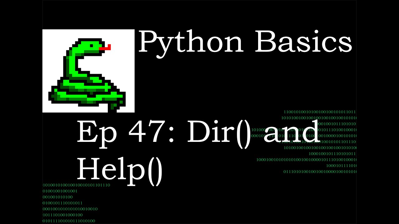 Python Basics Dir and Help