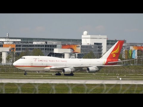 Yangtze River Express Boeing 747-481(BDSF) B-2437 arrival at Munich Airport
