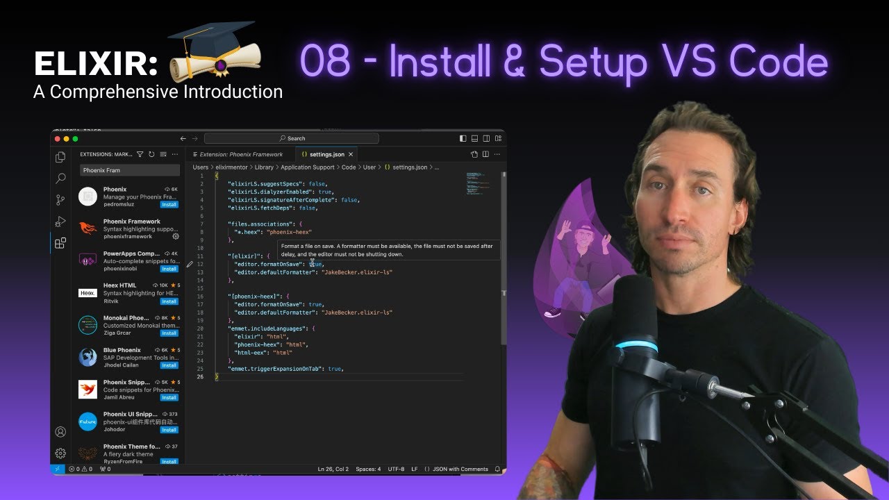 Elixir Full Course: 8 -Install and Setup Visual Studio Code