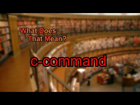 What does c-command mean?