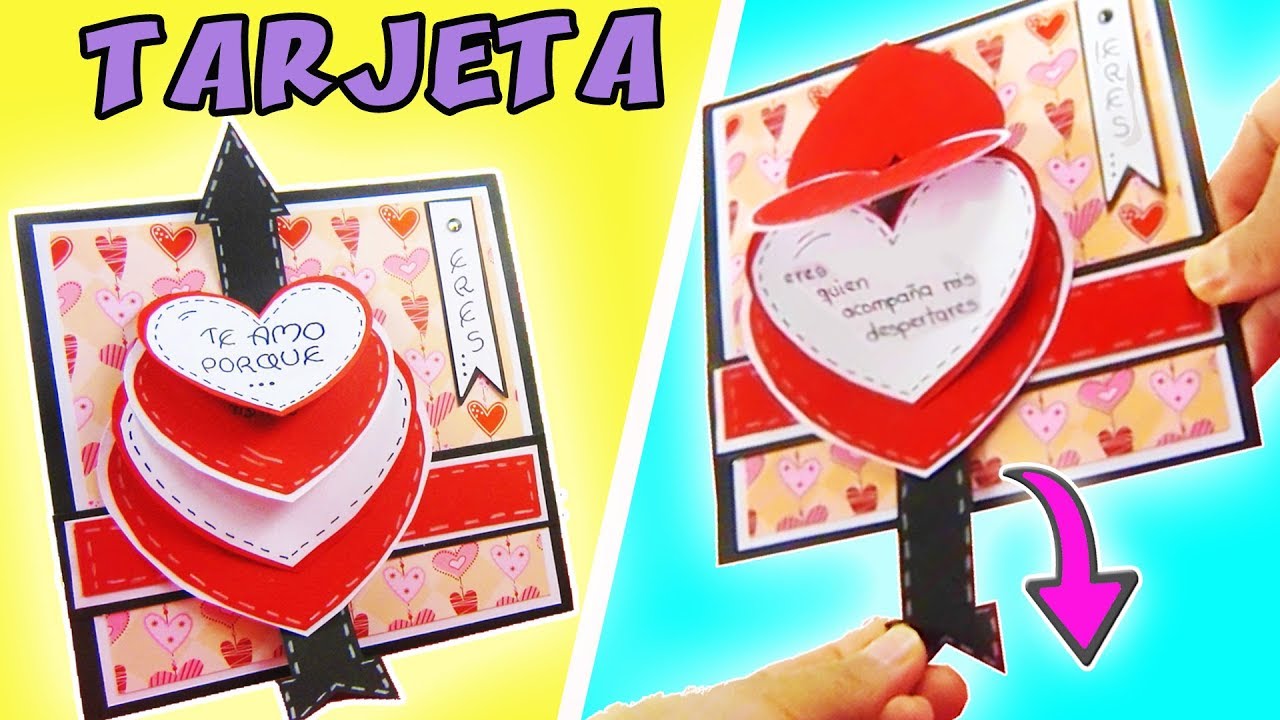 Crea #Tarjeta Cascada de Corazones 💌 Waterfall #Card