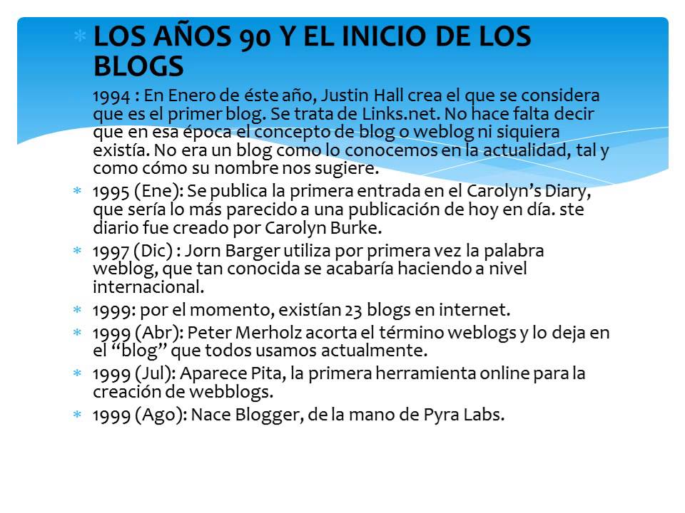 HISTORIA DEL BLOG