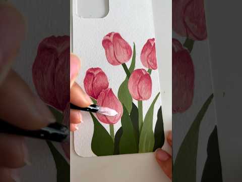 Tulips Phone Case🌷Diy #phonecase #paperwrld #short