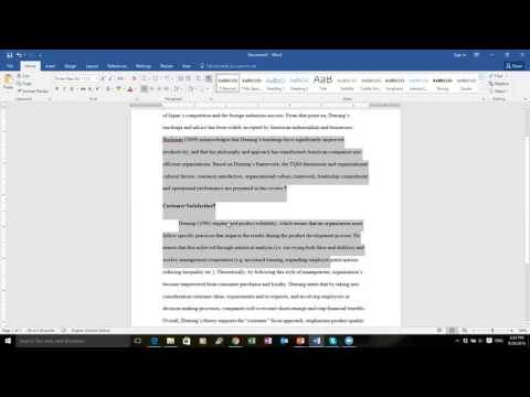 APA Double Spaced Format